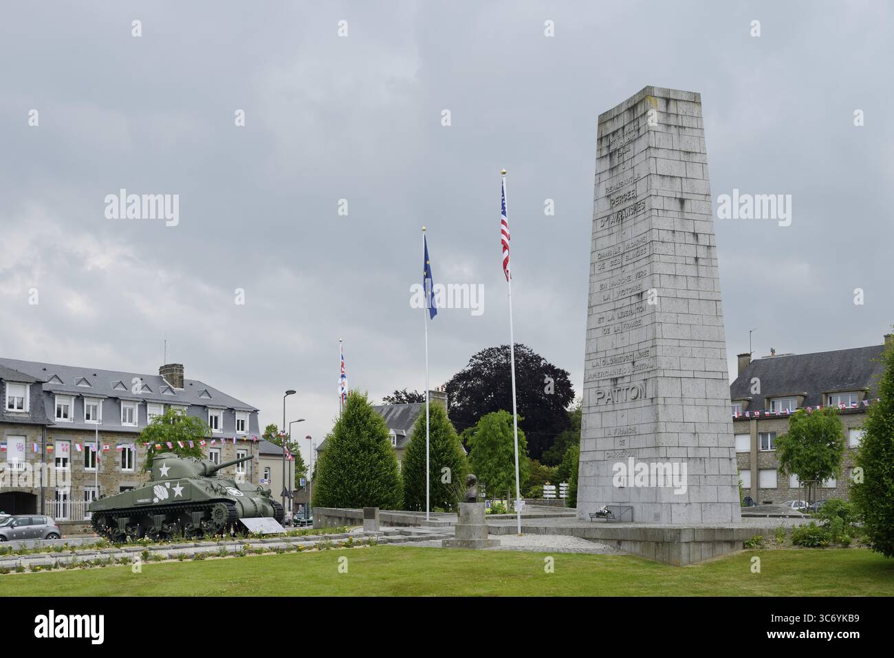 Place Patton with M4 Sherman tank of the US Army from the Second World ...