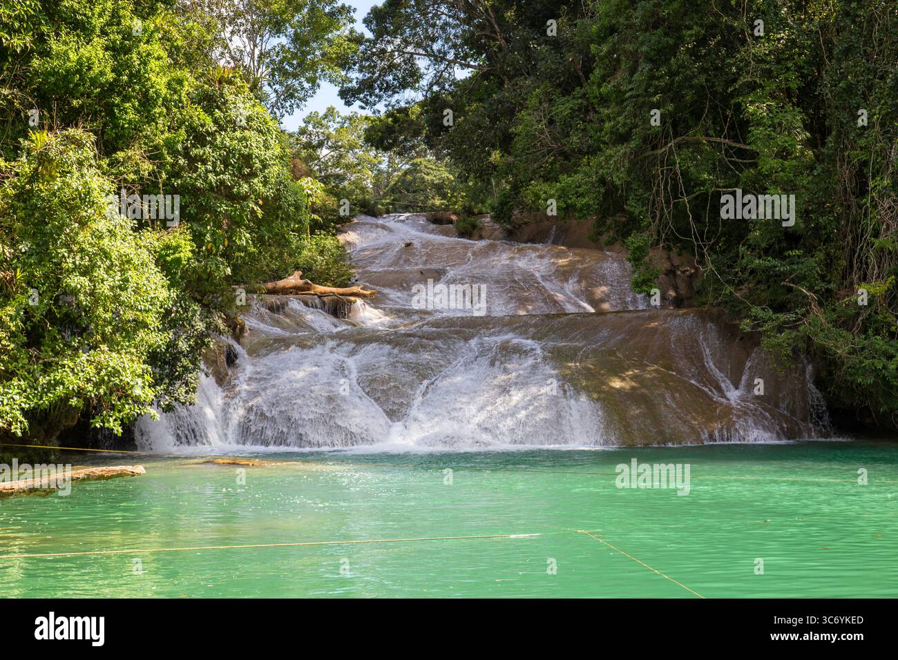 Central America Mexico Chiapas Palenque Roberto Barrios waterfalls ...
