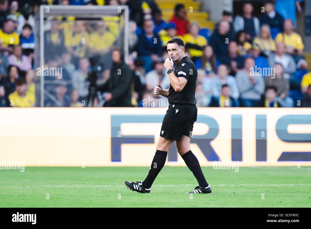 Broendby, Denmark. 31st July, 2025. Referee Robert Hennessy seen during ...