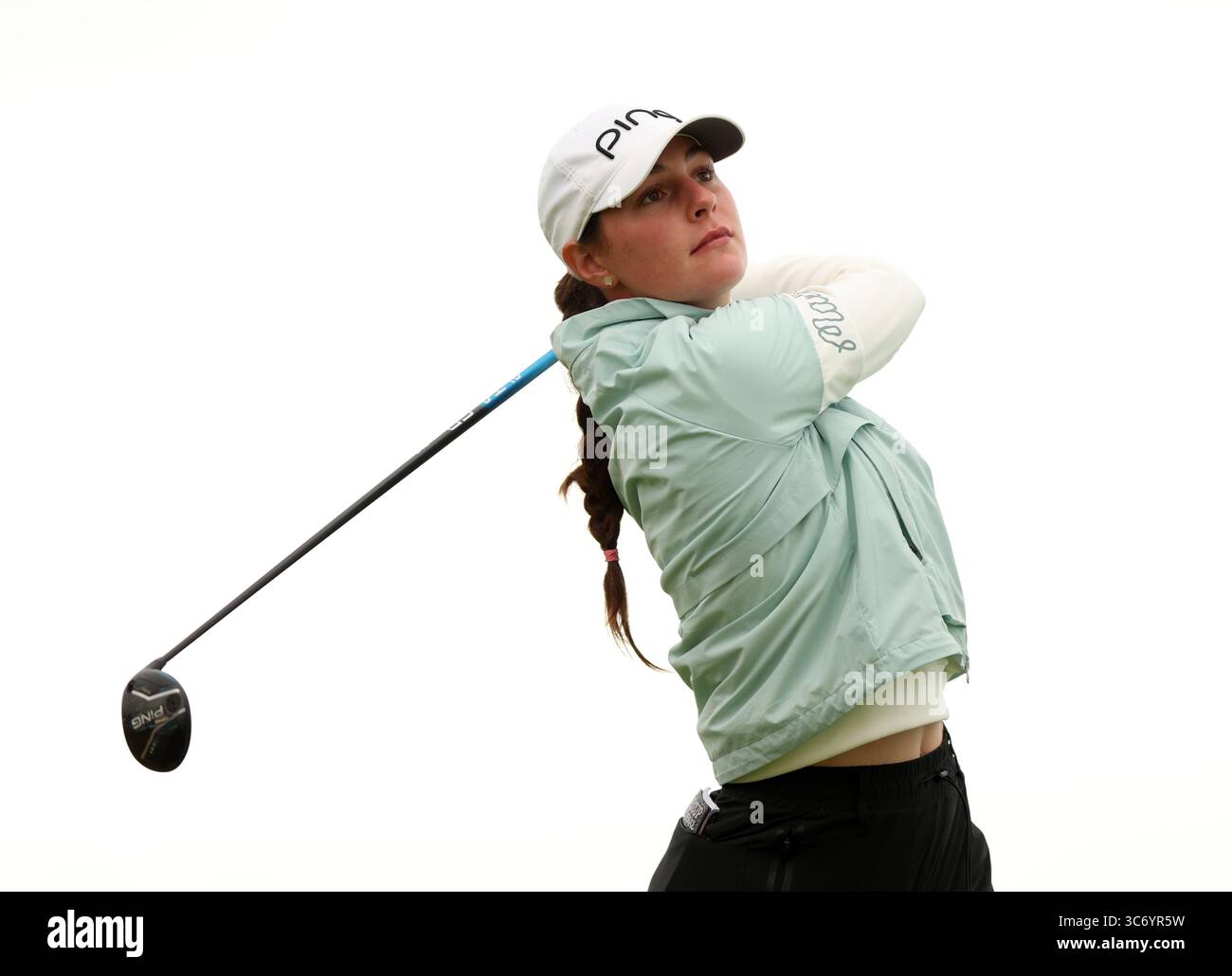 Wales' Darcey Harry tees off the 2nd on day two of the 2025 AIG Women's ...