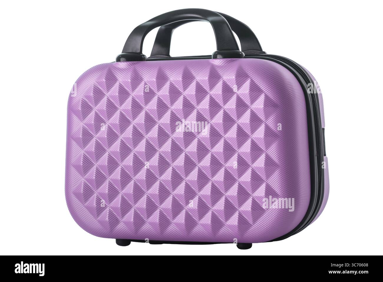 Modern Purple Travel Suitcase with Textured Design, isolated on White ...