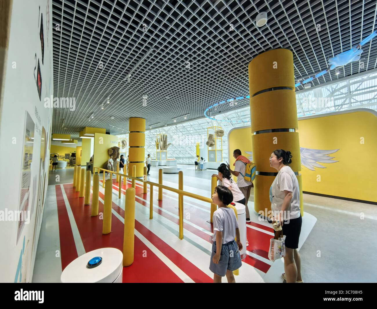 People visit the Shenyang Science Centrum in Shenyang City, northeast ...