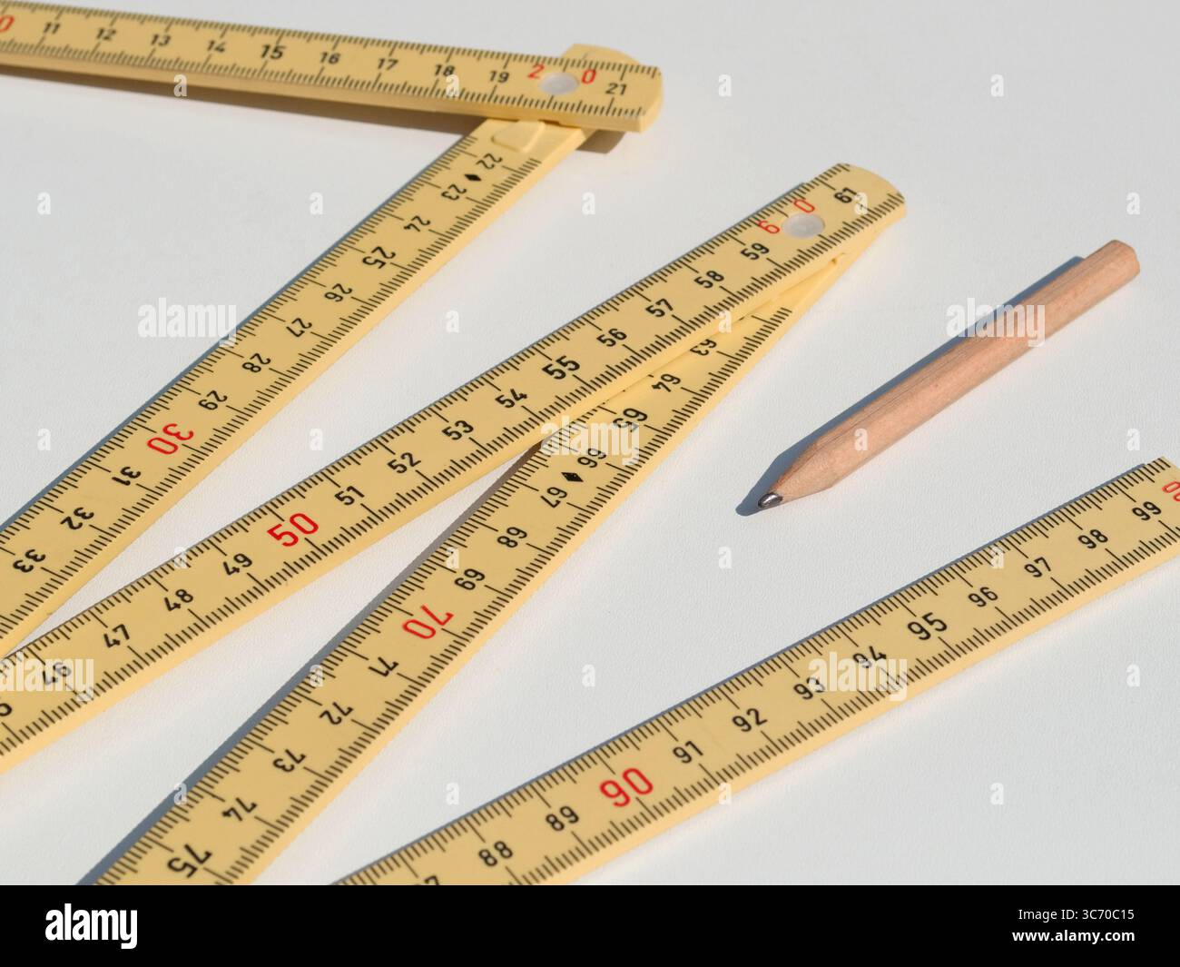 Folding rule in a close-up Stock Photo - Alamy