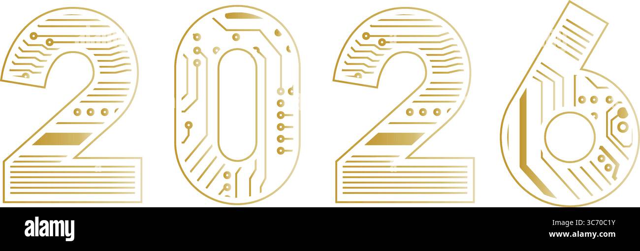 Vector elements of 2026 New Year numbers Stock Vector Image & Art - Alamy