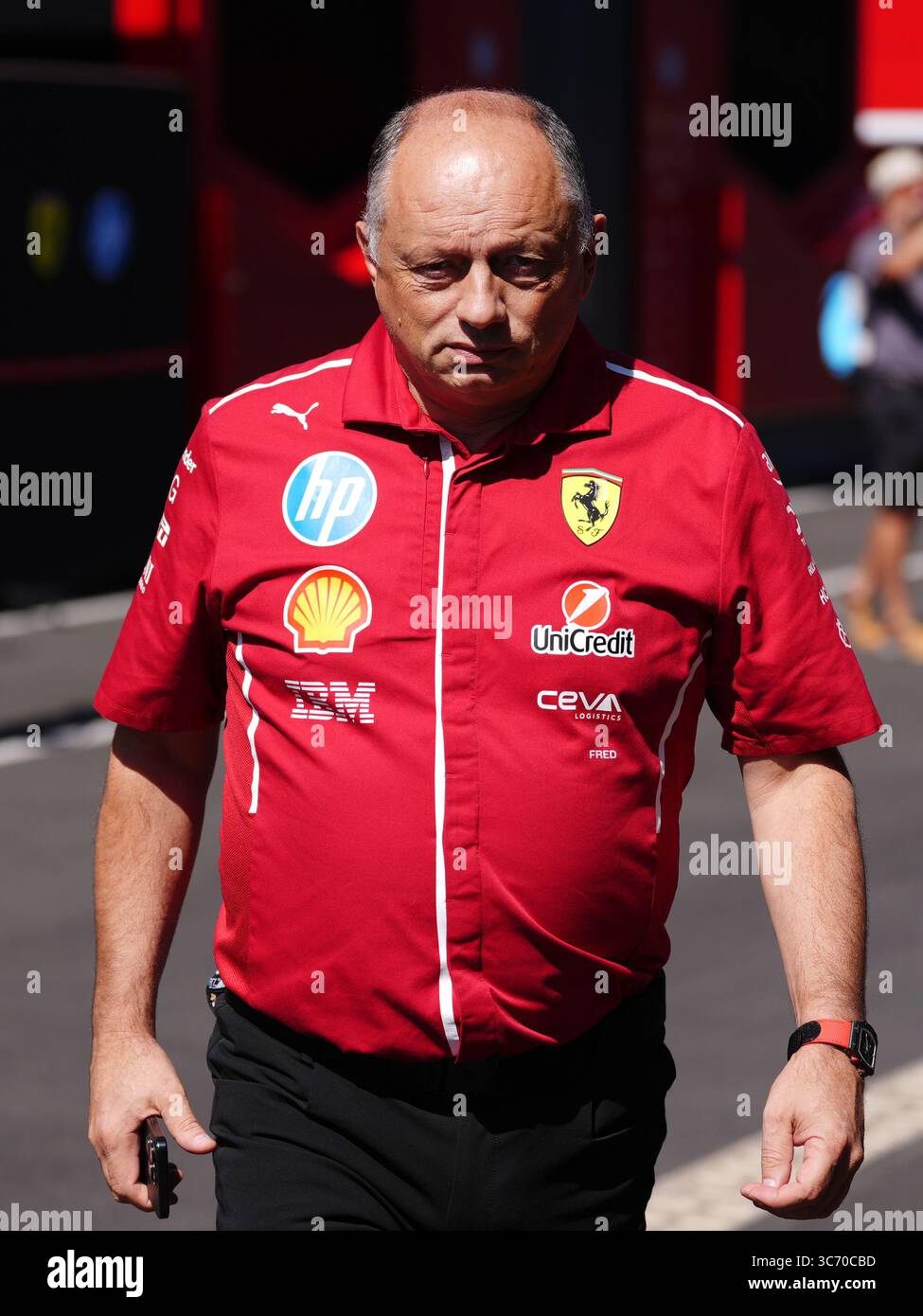 Ferrari team principal Fred Vasseur at Hungaroring in Budapest, Hungary, ahead of the Hungarian ...