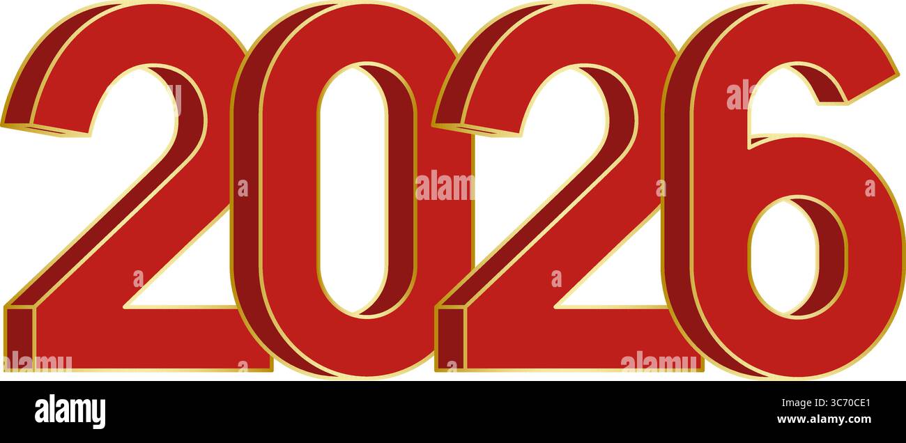 2026 new year holiday vector Cut Out Stock Images & Pictures - Alamy