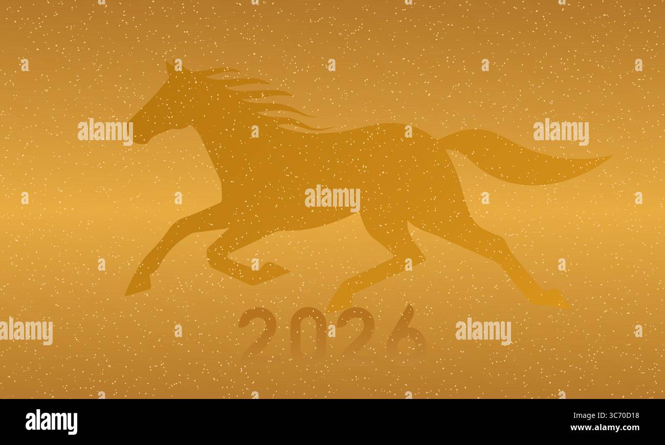 Year horse 2026 card Stock Vector Images - Alamy