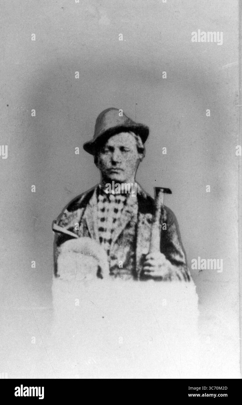 Picture shows Peter Taugwalder (the son). Edward Whymper (1840-1911 ...