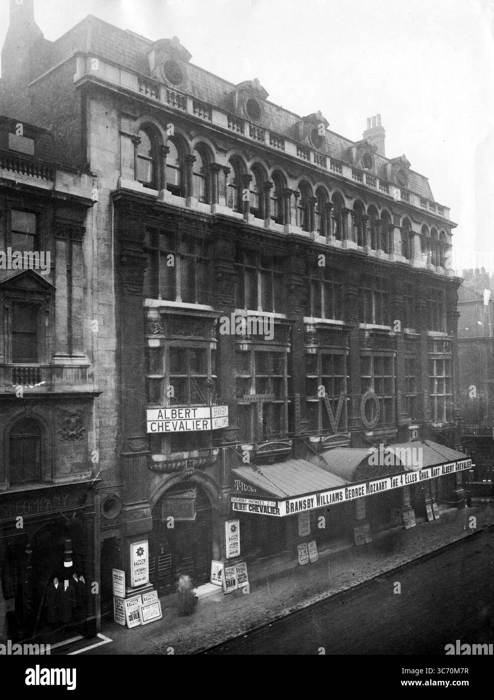 The exterior of the Tivoli Theatre in The Strand , London , a popular ...