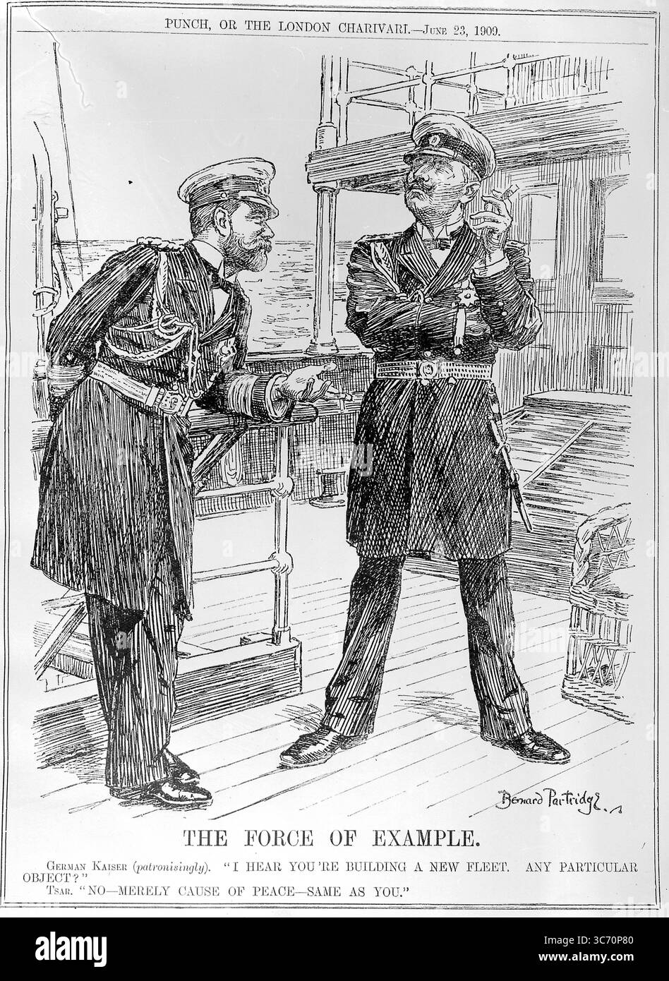 'The Force of Example: Kaiser and Tzar'. Cartoon published in Punch ...