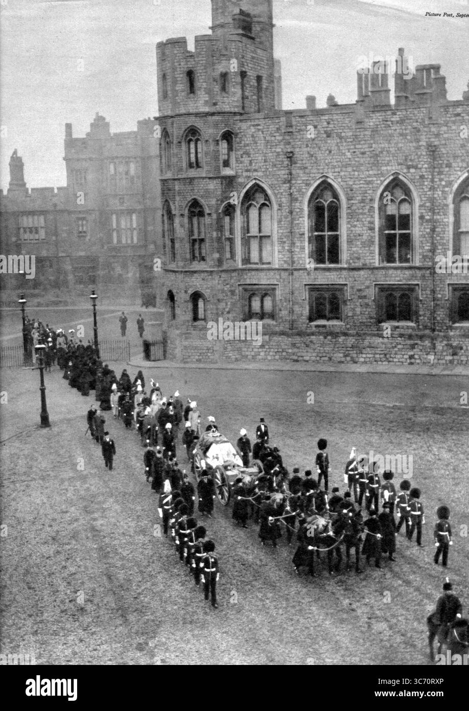 The End of the reign.The funeral procession of Queen Victoria at ...