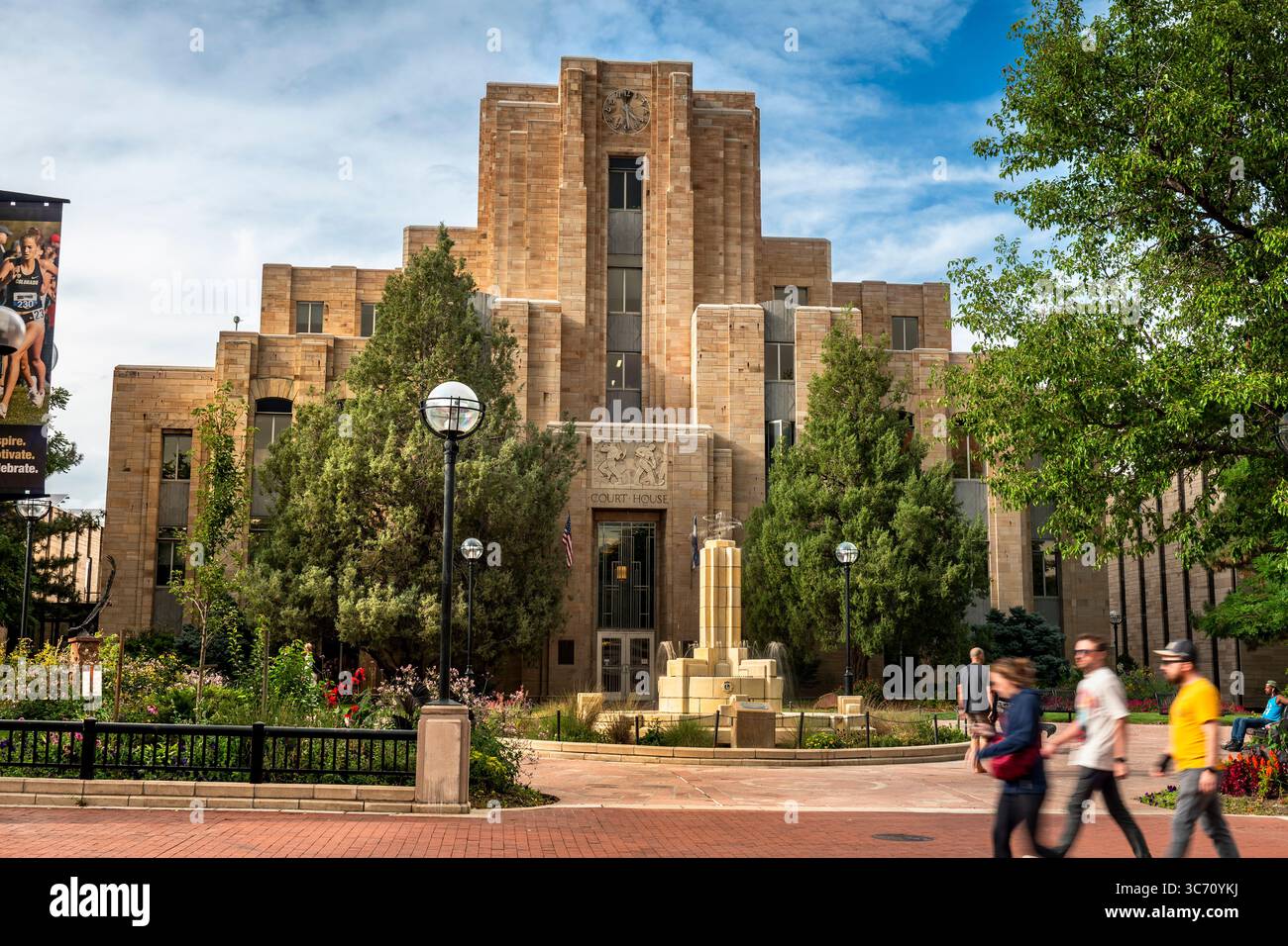 Boulder Colorado Historic Court House downtown on Pearl Street Mall ...