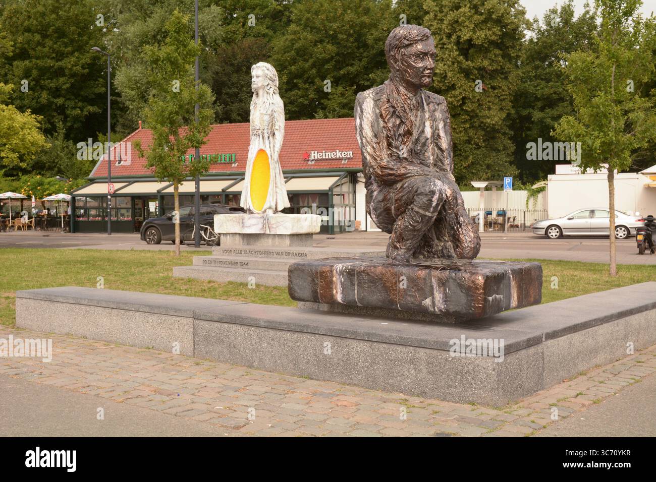 The Razzia Monument commemorating the 1944 raid in Rotterdam where ...