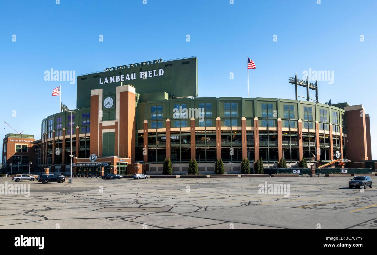 Lambeau Field NFL stadium Green Bay Packers home in Wisconsin Stock ...