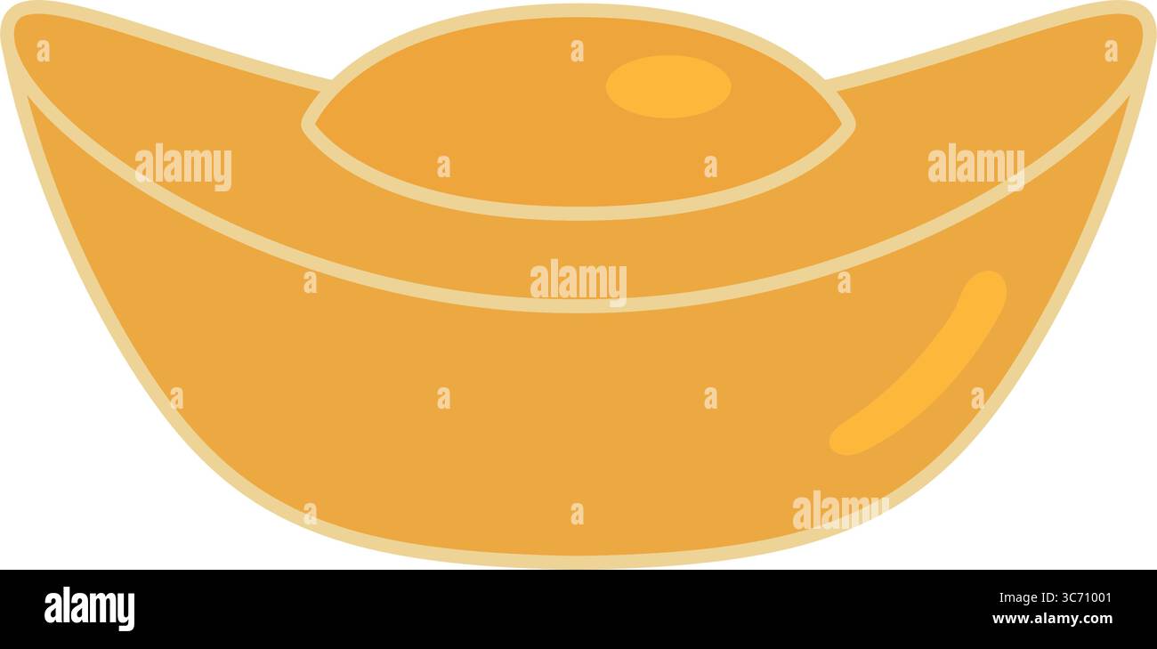 Illustration of a golden ingot Stock Vector Image & Art - Alamy
