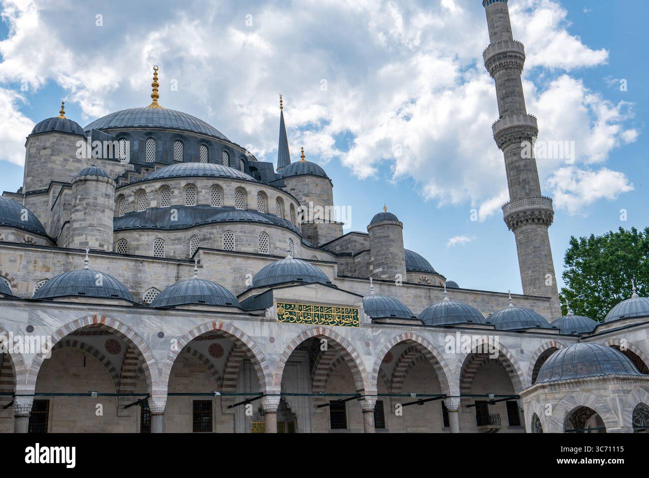 Blue Mosque in Istanbul showing its beautiful domes and minarets Stock ...