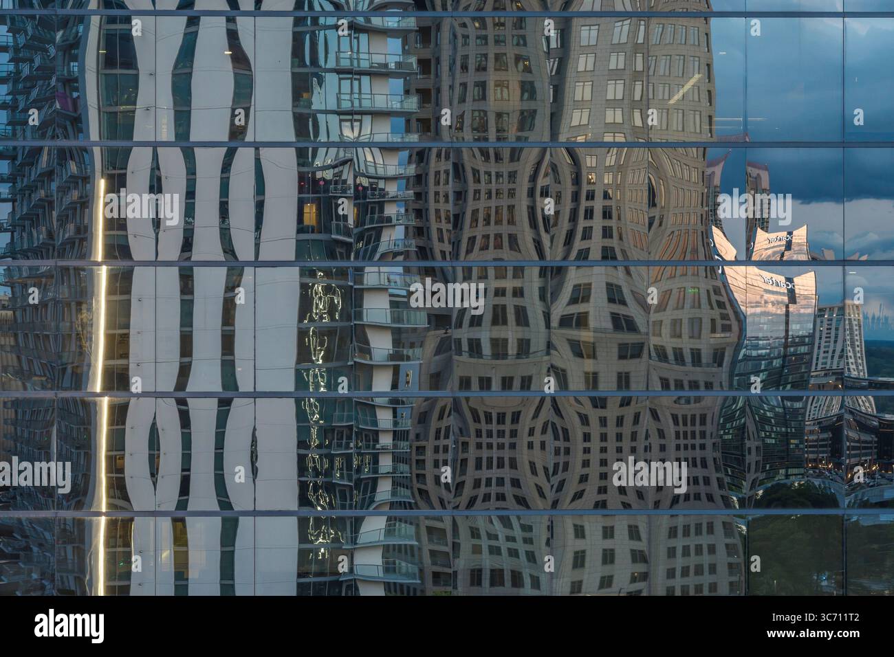 Reflections in the Windows of a Skyscraper in Buckhead, Atlanta Stock ...