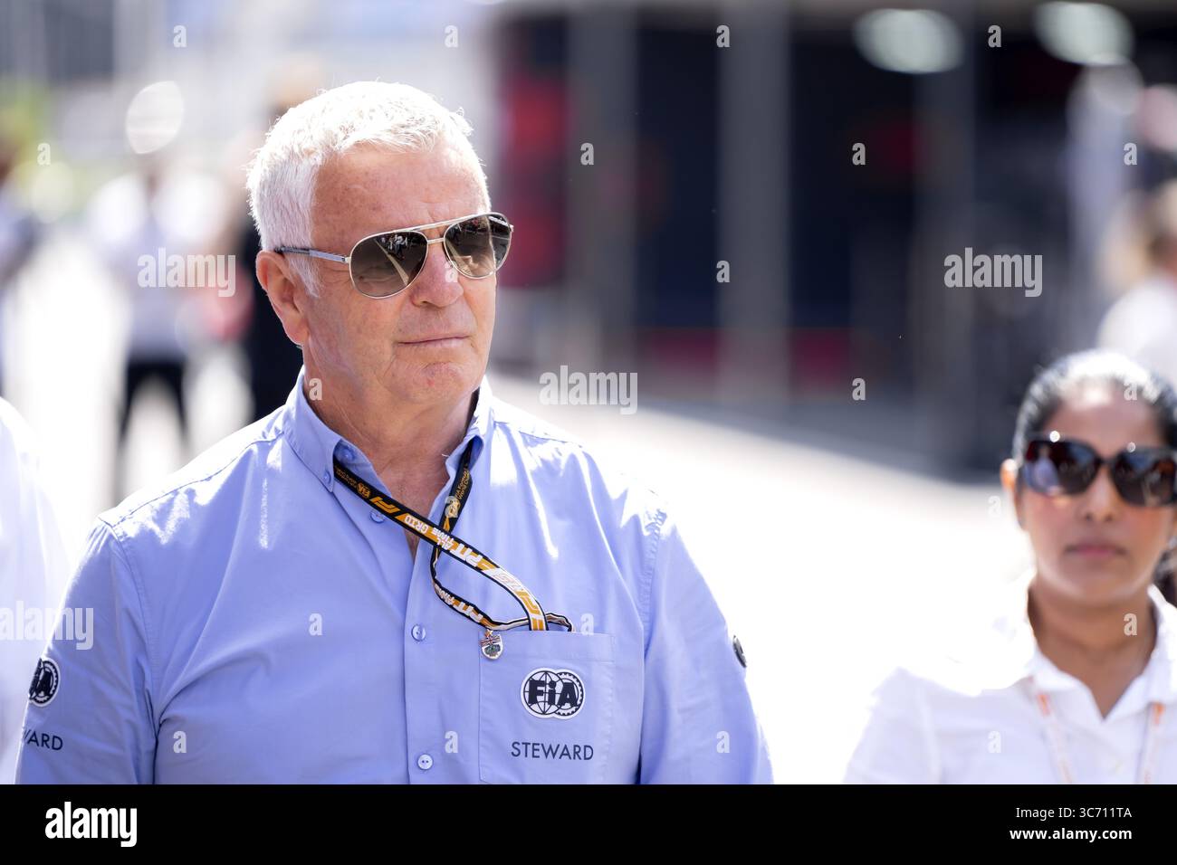 BOEDAPEST - FIA steward Derrick Warrick at the Hungaroring before the ...