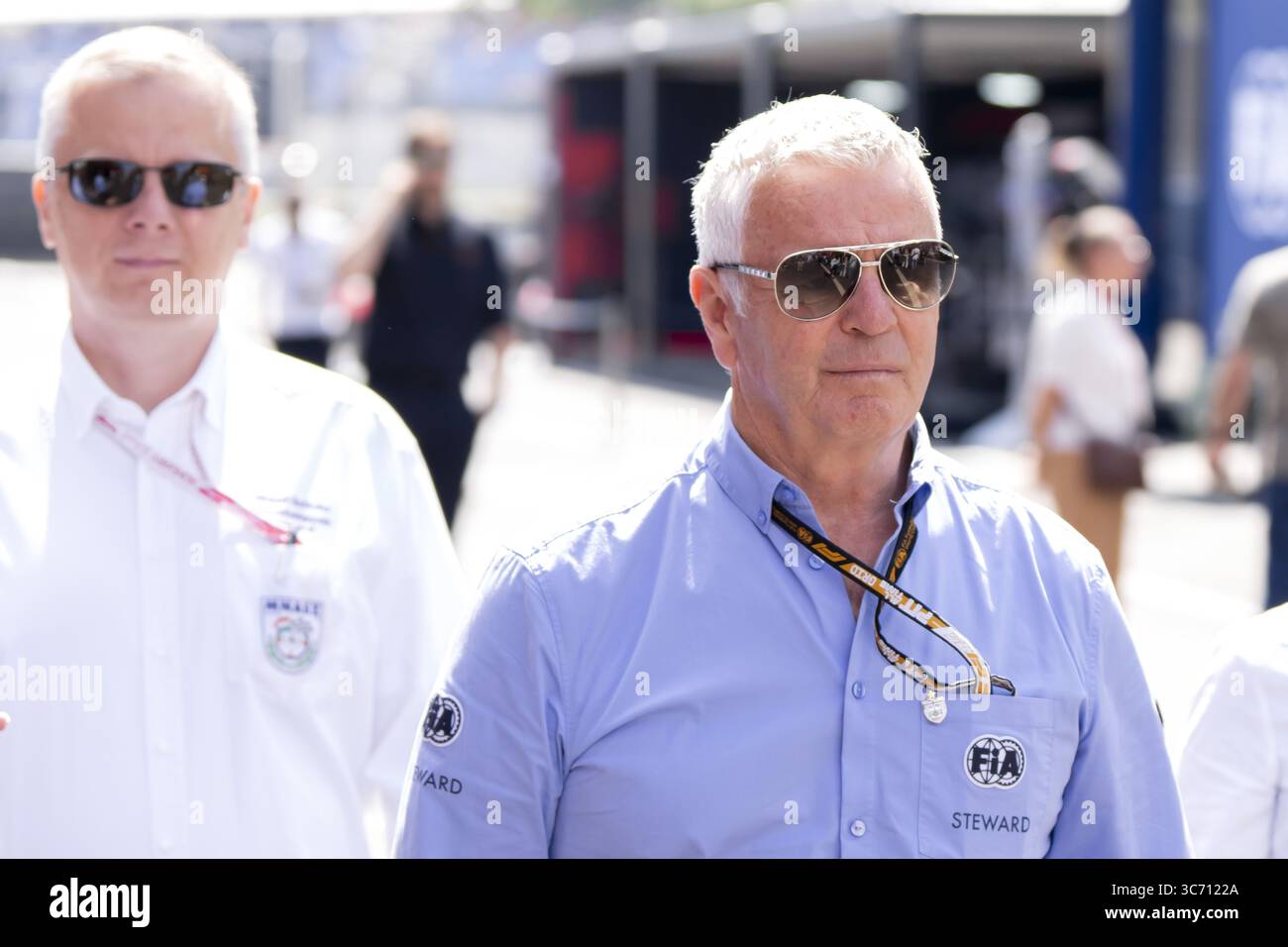 BOEDAPEST - FIA steward Derrick Warrick at the Hungaroring before the ...