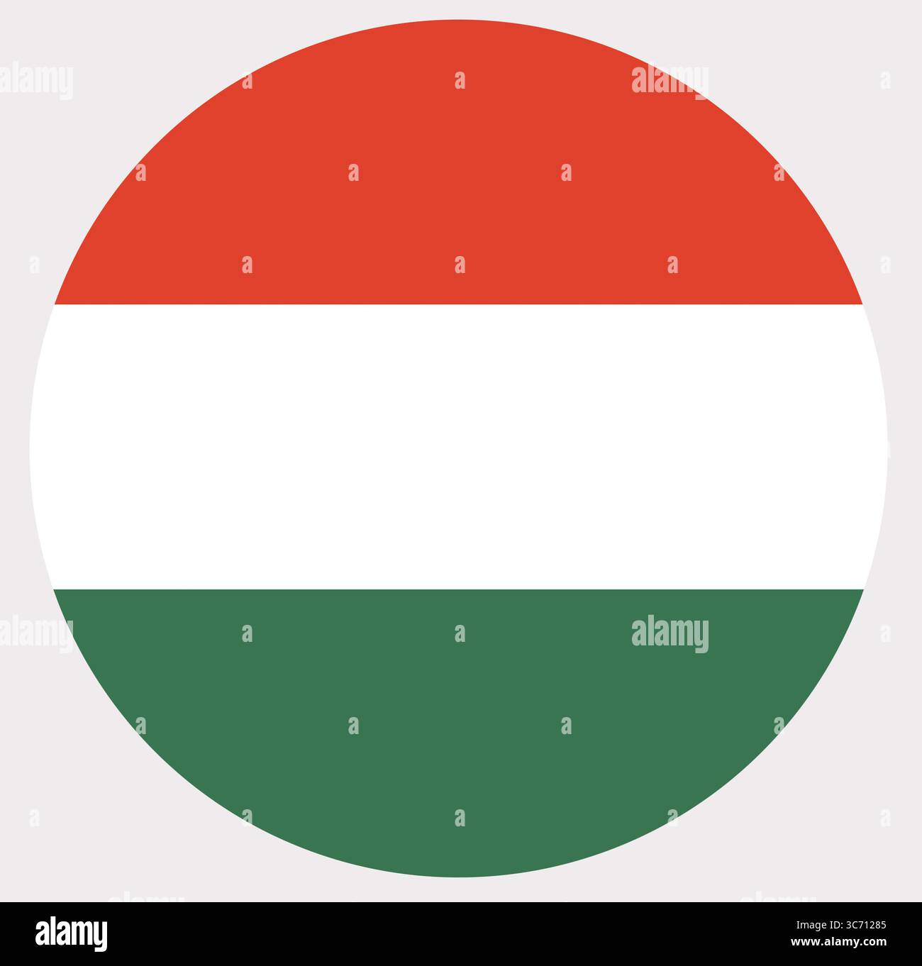 Flag of Hungary isolated in circle shape Stock Photo - Alamy