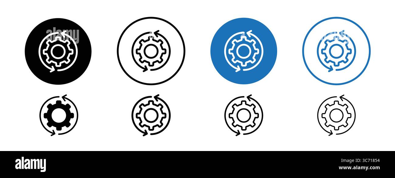 Gear data icon symbolizing hi-res stock photography and images - Alamy