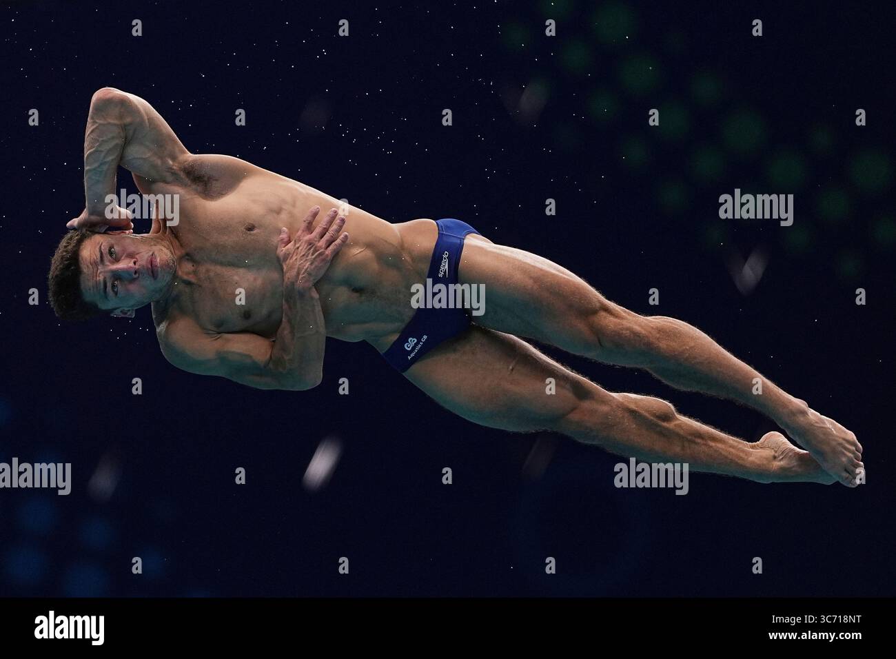 Jordan Houlden of Britain competes in the men's 3m springboard diving ...