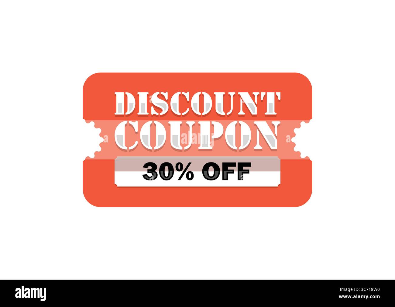 Discount Coupon - Get 30% Off Instantly Stock Vector Image & Art - Alamy