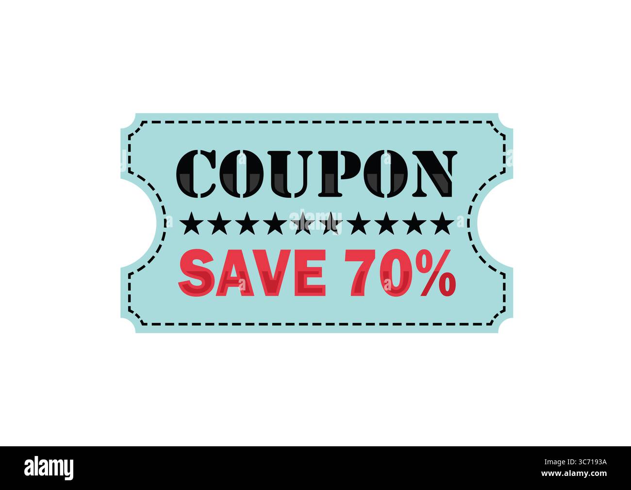 Save 70% Coupon – Massive Discount for Smart Shoppers Stock Vector ...