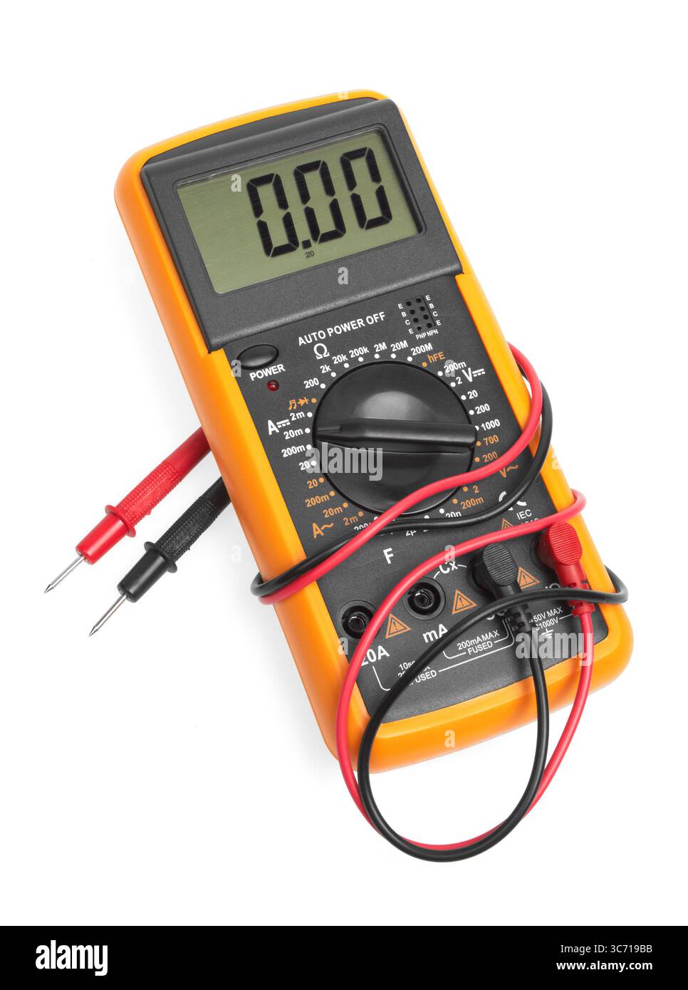 Digital multimeter isolated on white background Stock Photo - Alamy