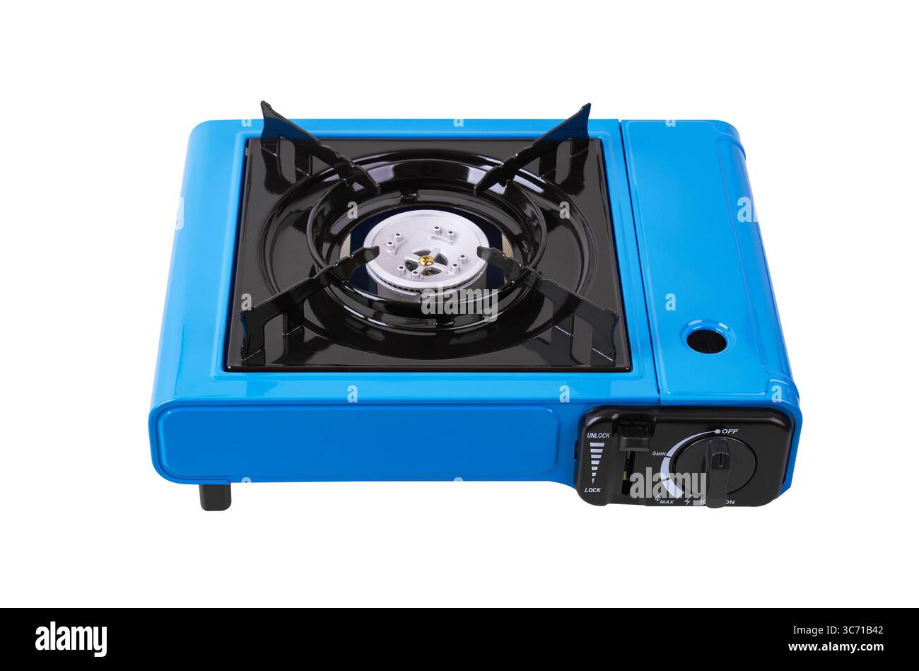 Burning gas fire cooker Cut Out Stock Images & Pictures - Alamy