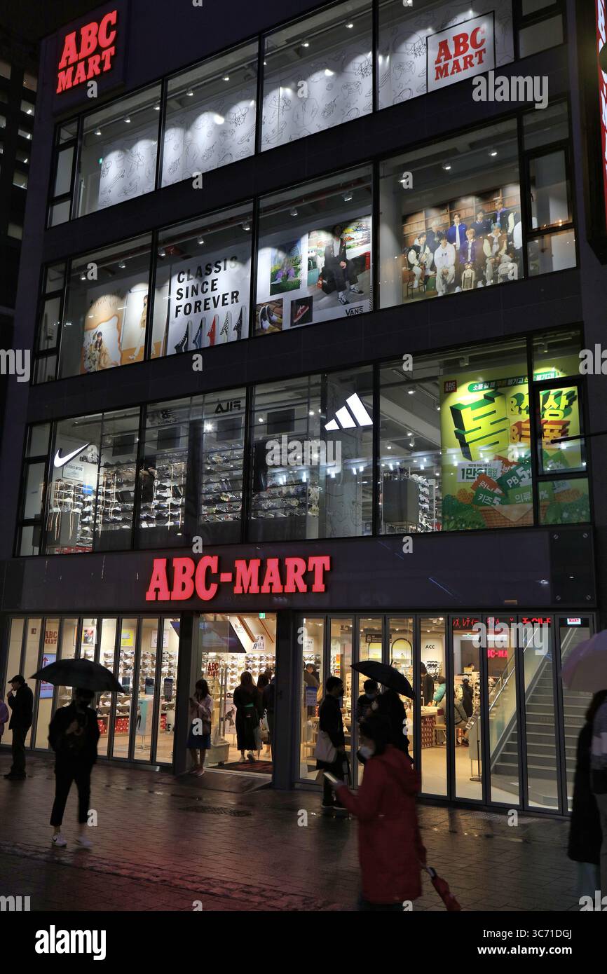 SEOUL, SOUTH KOREA - APRIL 5, 2023: ABC Mart multi brand shoe store in ...