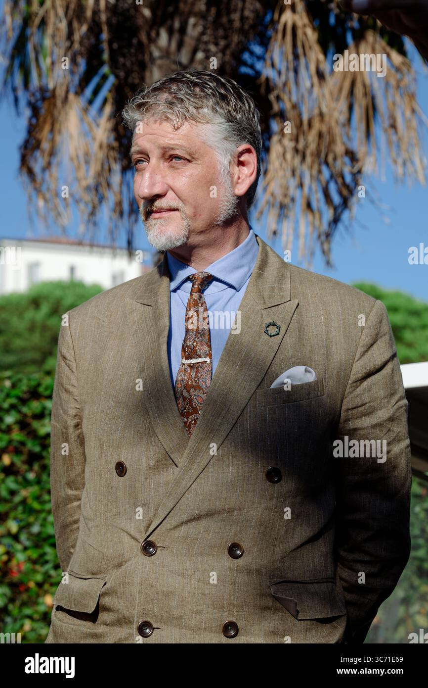 Minister of Culture Alessandro Giuli seen posing in Biodiversity Park ...