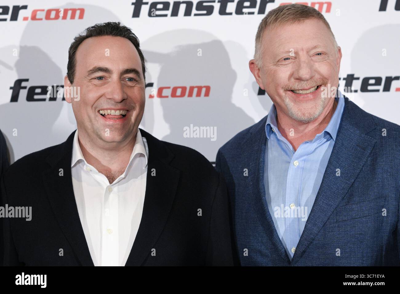 31 July 2025, Berlin: Philipp Neuffer (l), CEO of Neuffer Fenster und ...