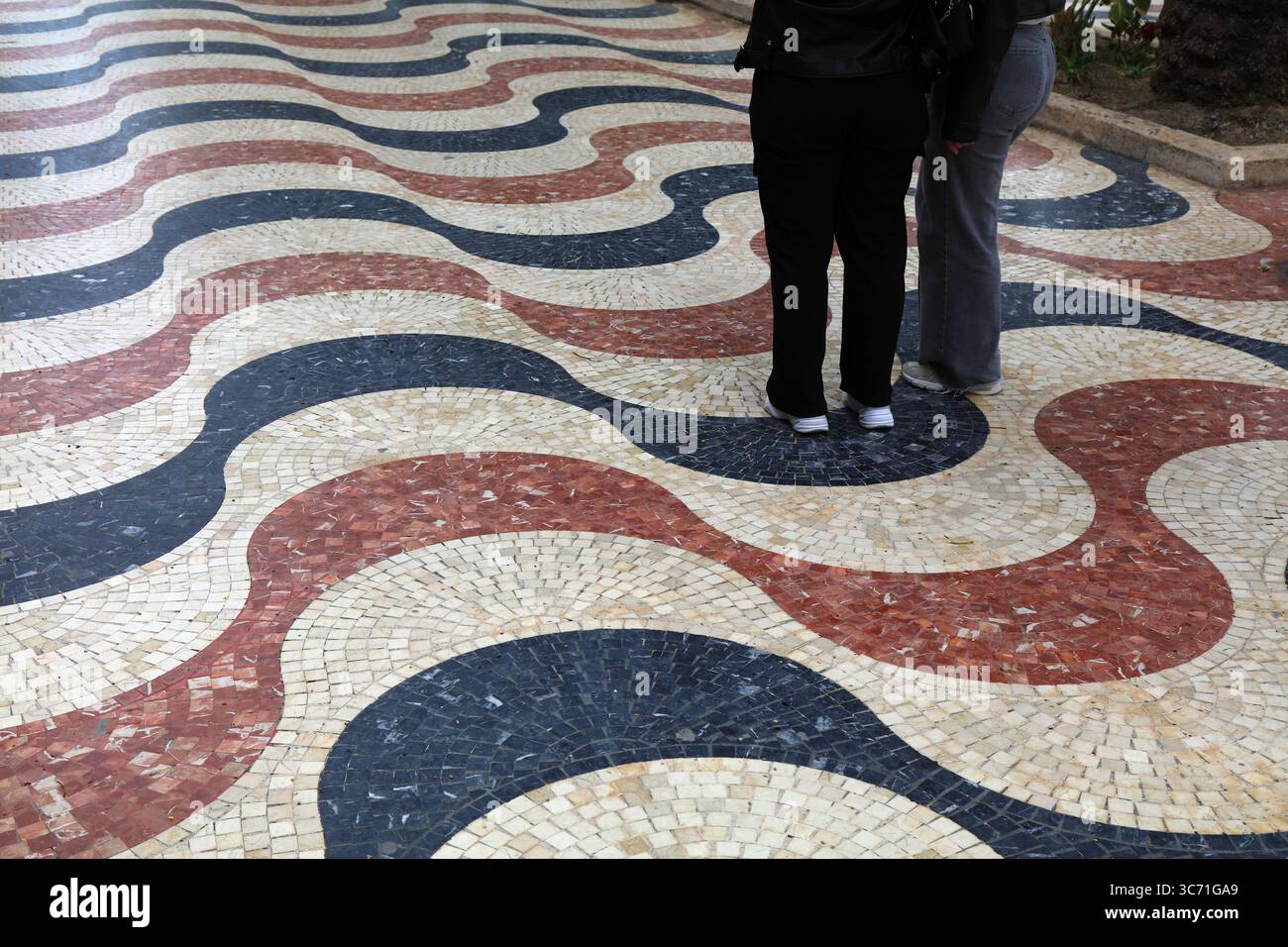 Paseo de la Explanada pedestrian boulevard marble stone pattern in ...