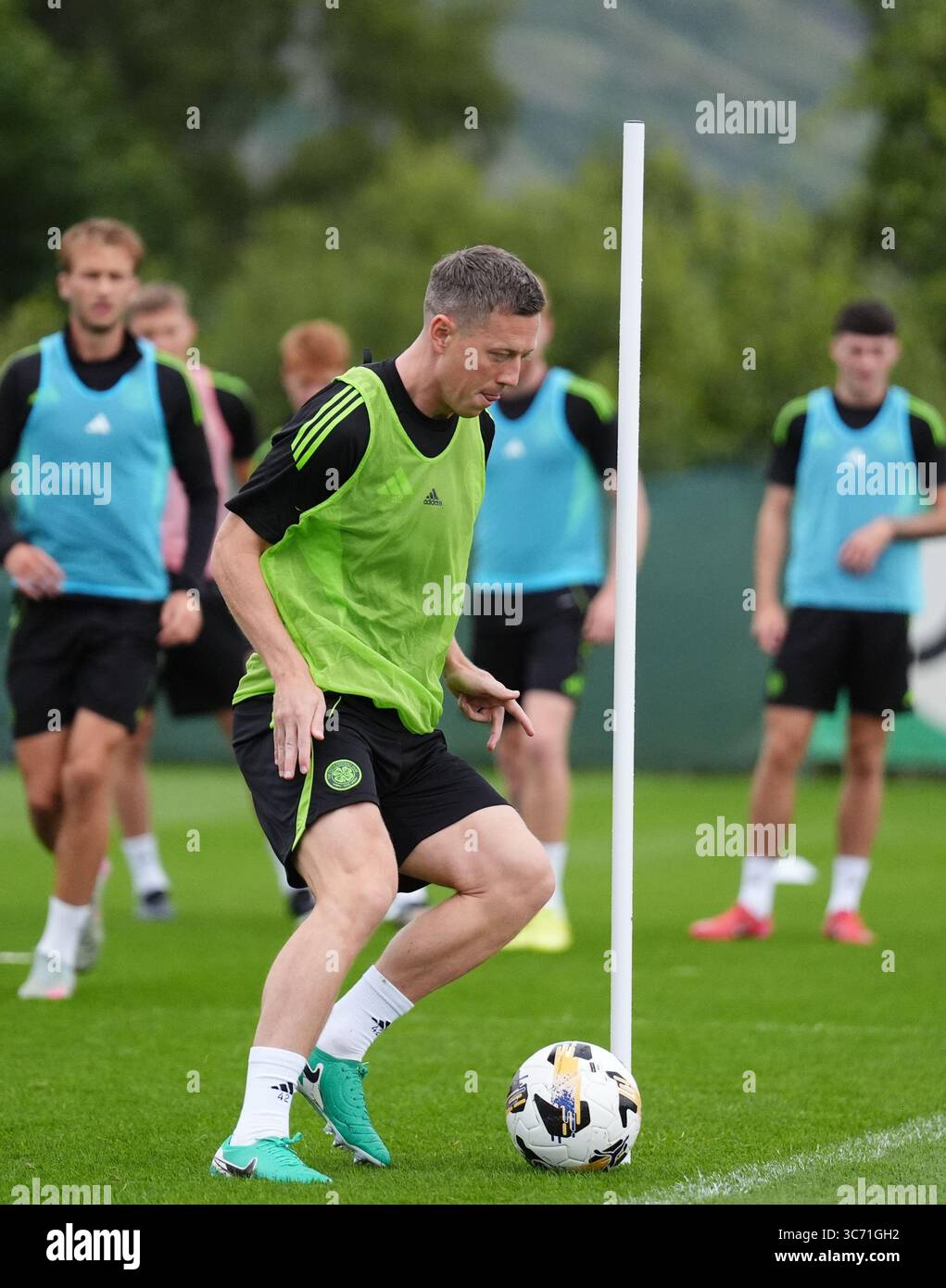 Celtic's Callum McGregor during a training session at Lennoxtown ...