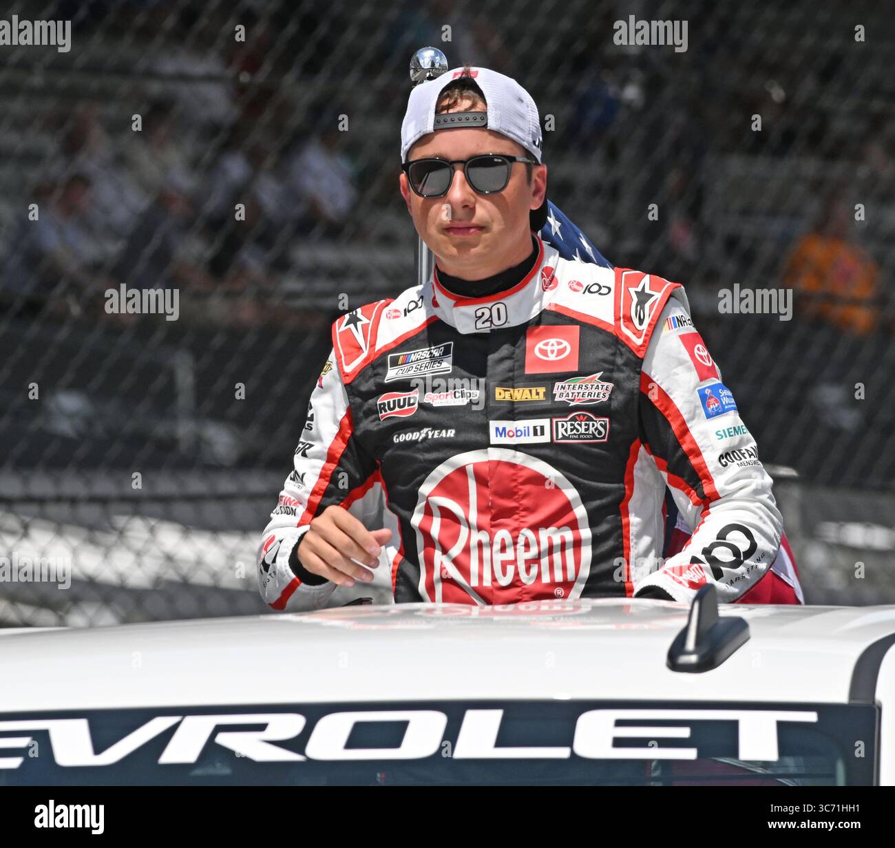 NASCAR Cup Driver Christopher Bell rides around the Indianapolis Motor ...