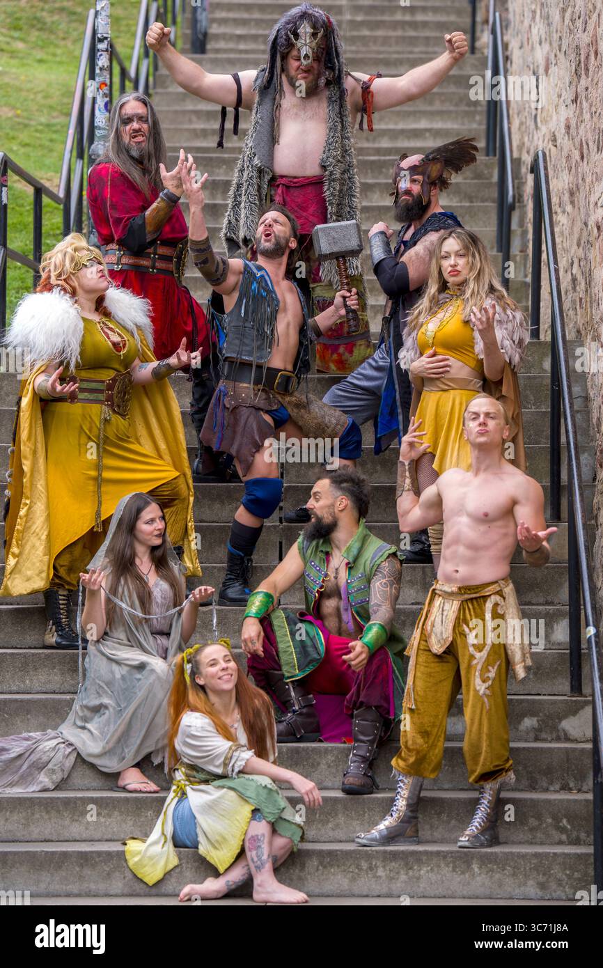 Norse mythology wrestling show Mythos Ragnarök perform in the ...