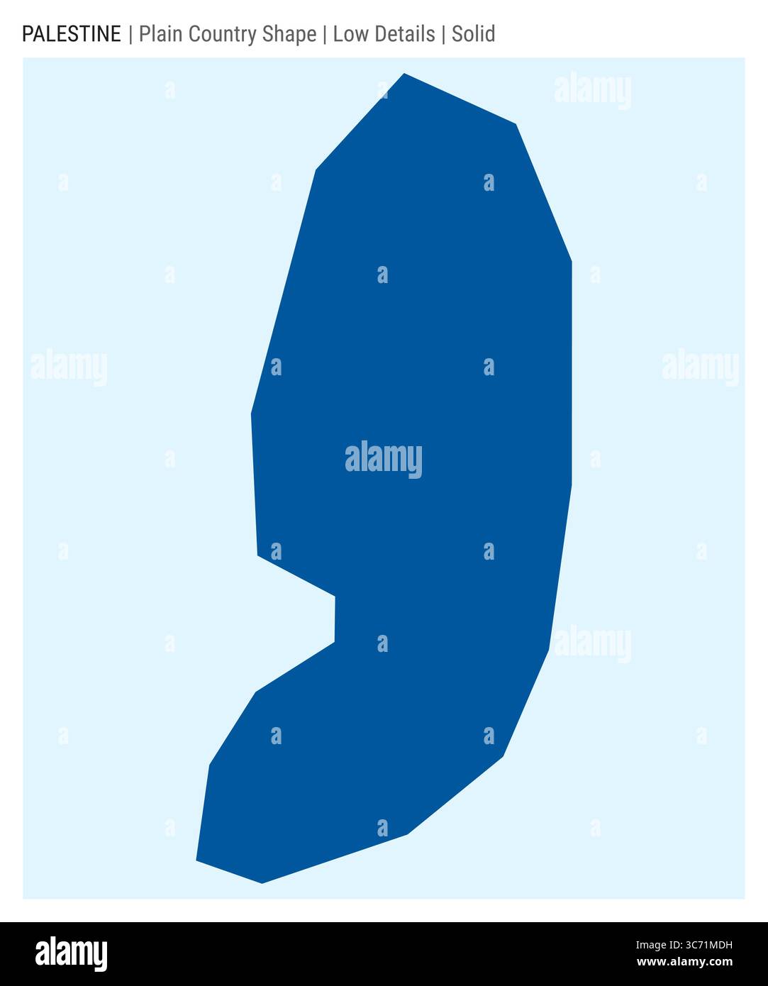 Palestine plain country map. Low details. Solid style. Shape of ...