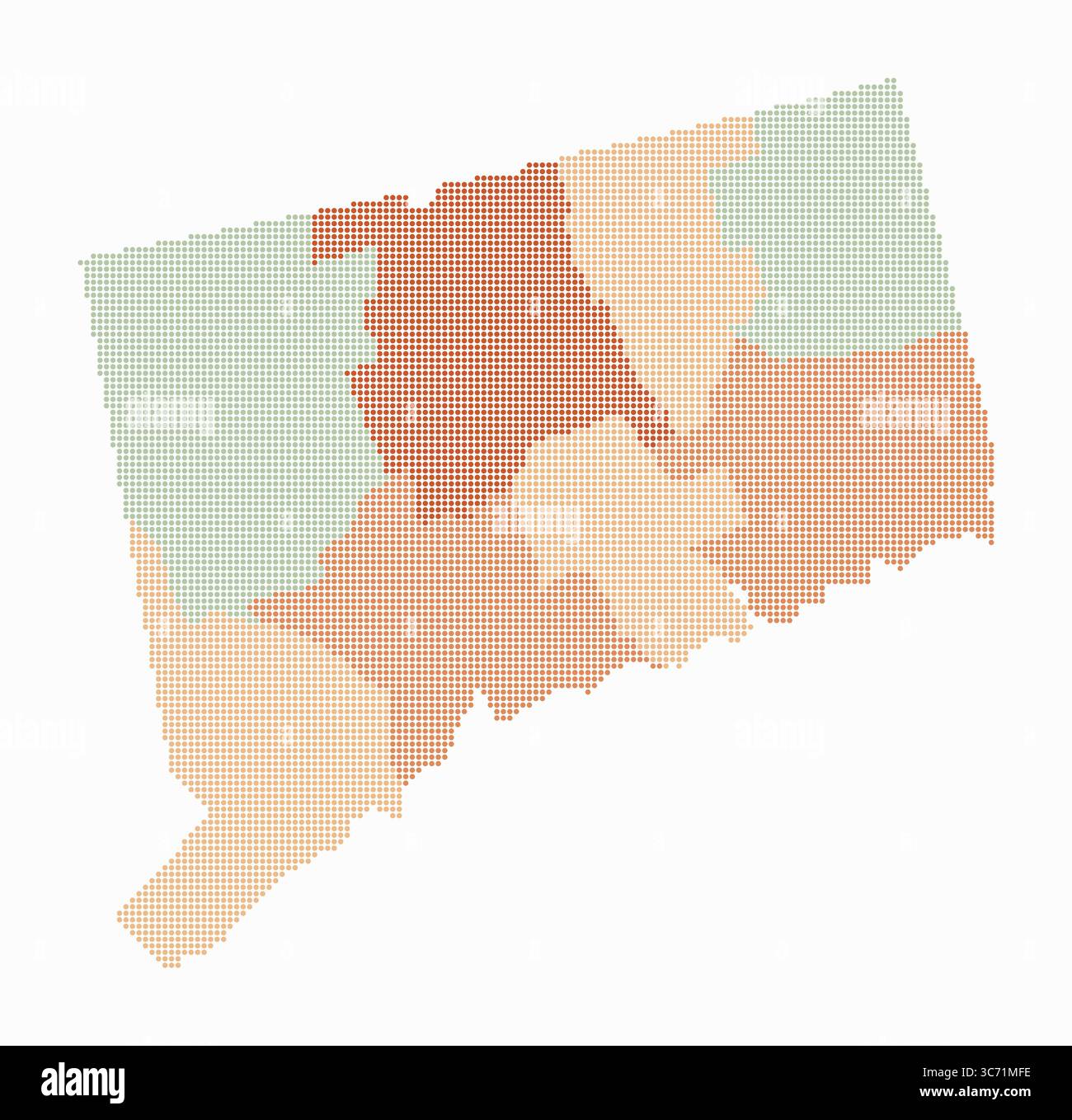 Connecticut dotted map. Digital style map of the state on white ...
