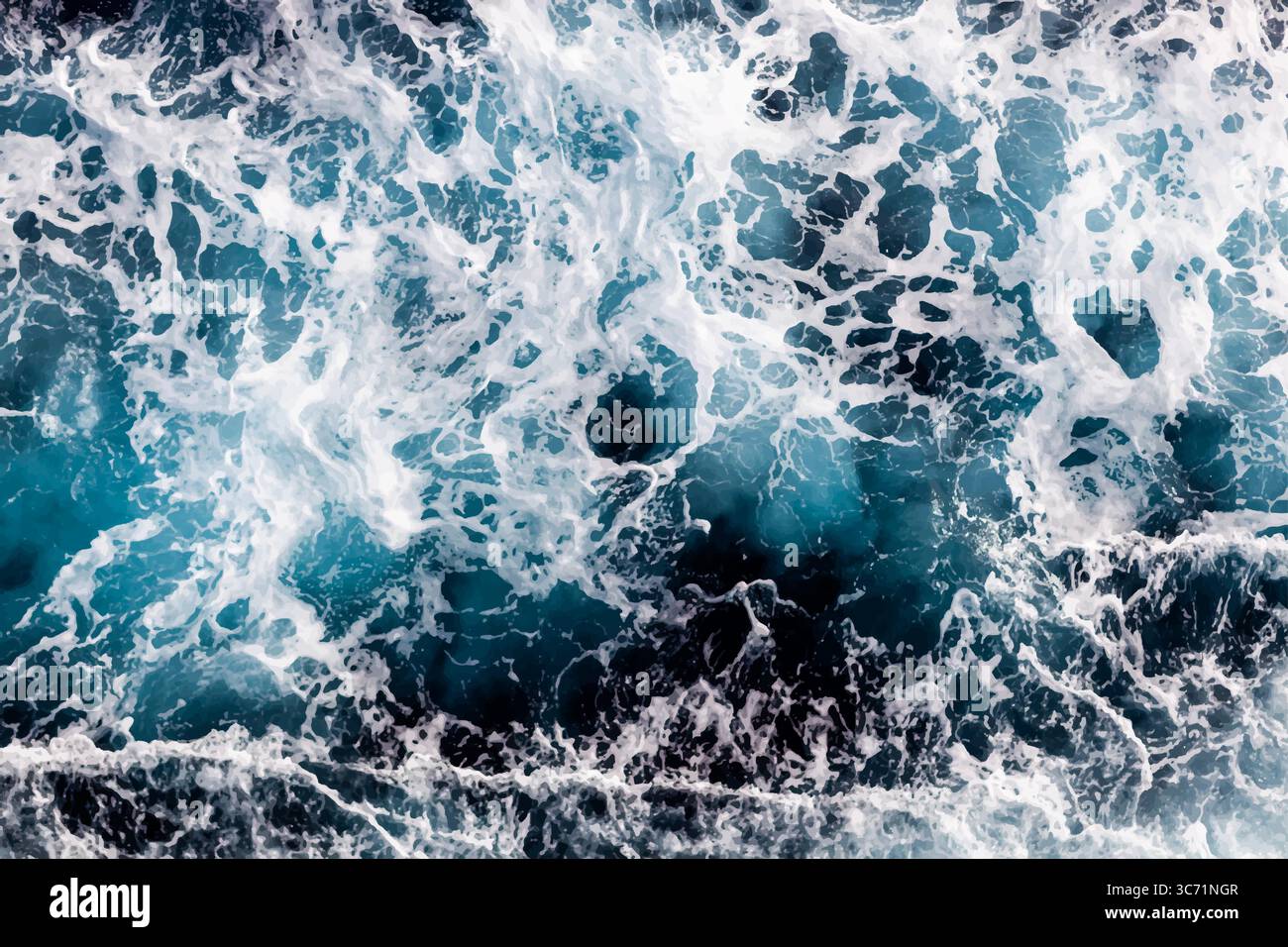 Beautiful seascape turquoise ocean water Stock Vector Images - Alamy