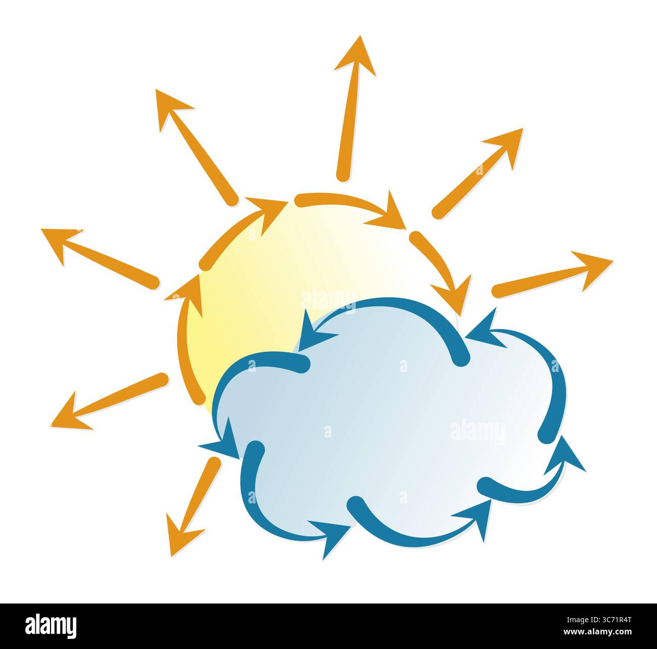 Dawn sky with sun beams Stock Vector Images - Alamy