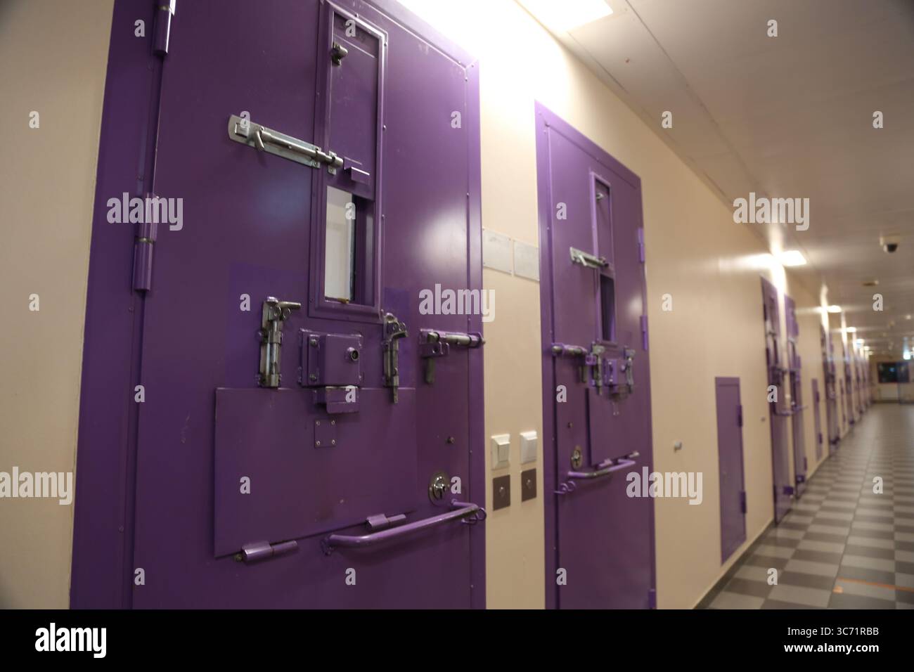 FILED - 30 July 2025, Estonia, Tartu: Cell doors in Tartu prison. Photo ...