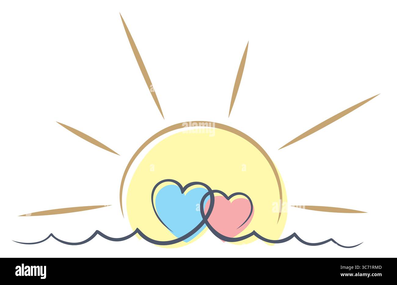 Dawn at sea Stock Vector Images - Alamy