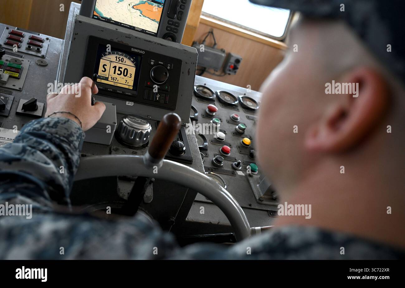 Members of Croatian Navy are pictured during Croatian Navy a military ...
