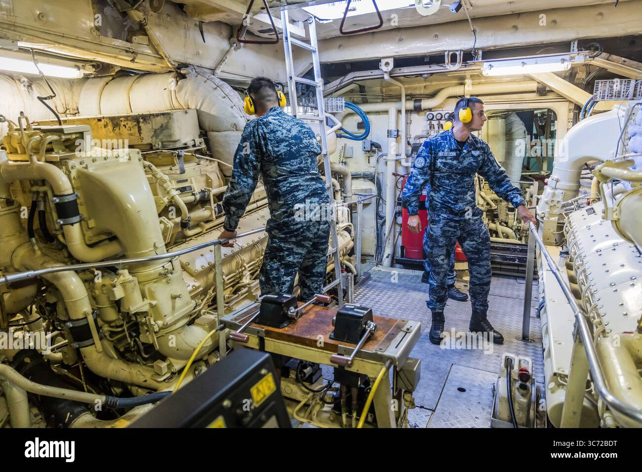 Split, Croatia. 23rd July, 2025. Members of Croatian Navy are seen at ...