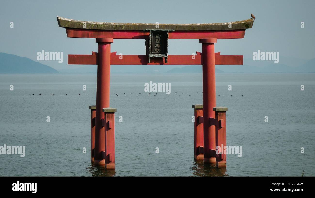 Red torii gate distant hi-res stock photography and images - Alamy