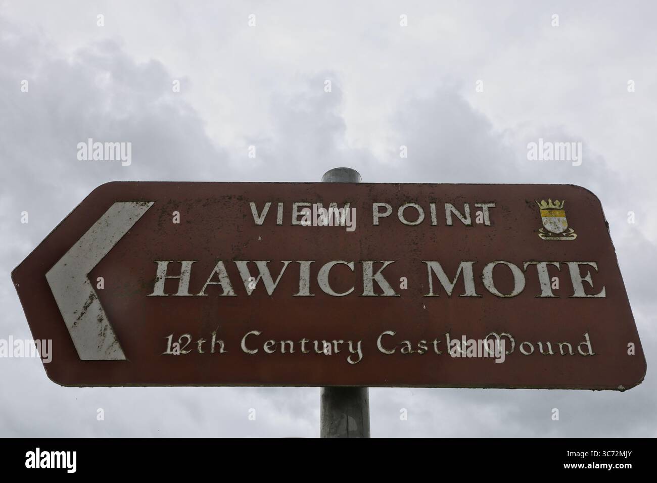 Sign for the Mote Hawick Scotland July 2025 Stock Photo - Alamy