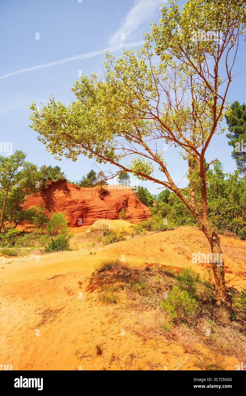 Vertical sunlit photo in The Provençal Colorado where the ochre was ...