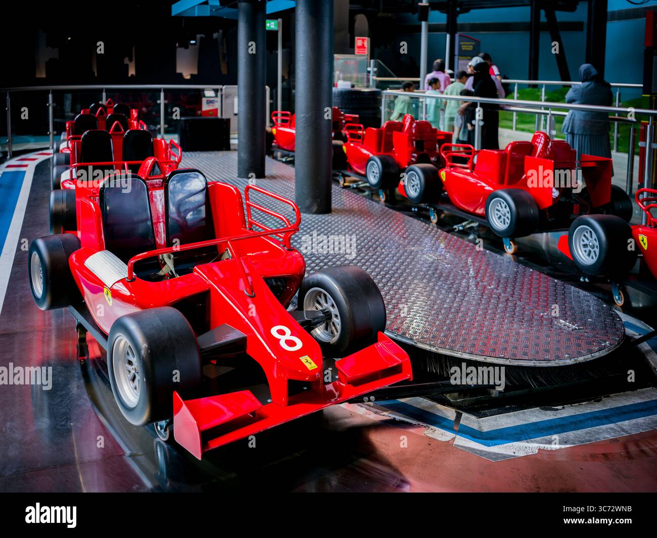 Ferrari World Theme Park, Interior of indoor amusement park Ferrari ...