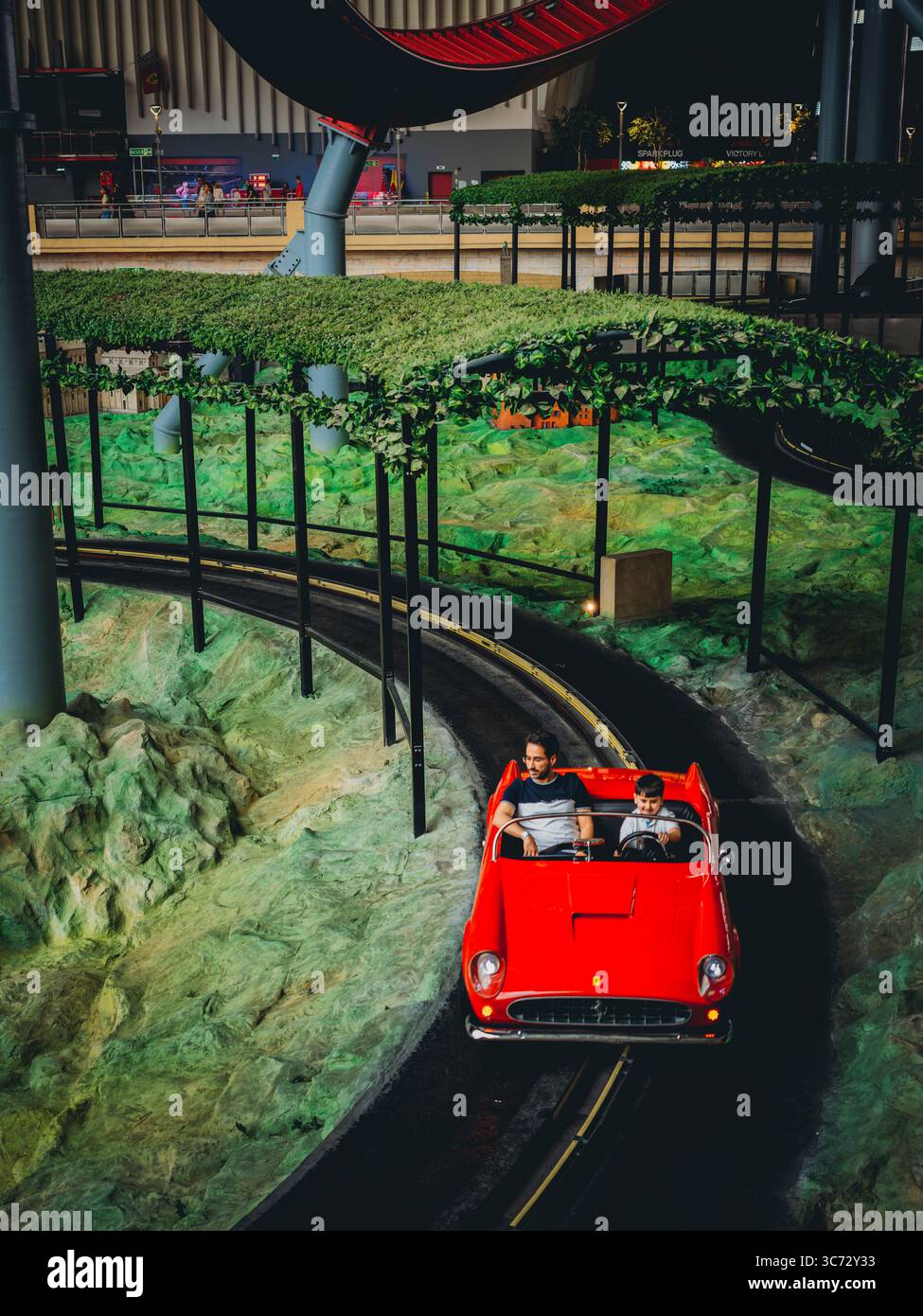 Ferrari World Theme Park, Interior of indoor amusement park Ferrari ...